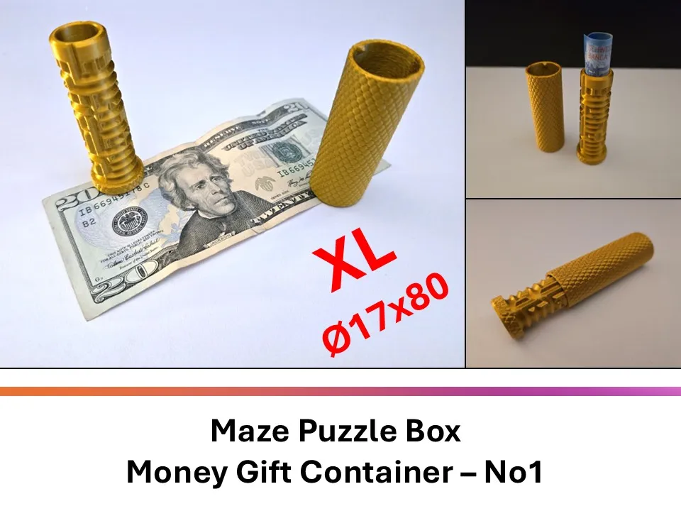 Maze Puzzle Box Money Gift Container – No1 - XL - Free 3D Print Model ...