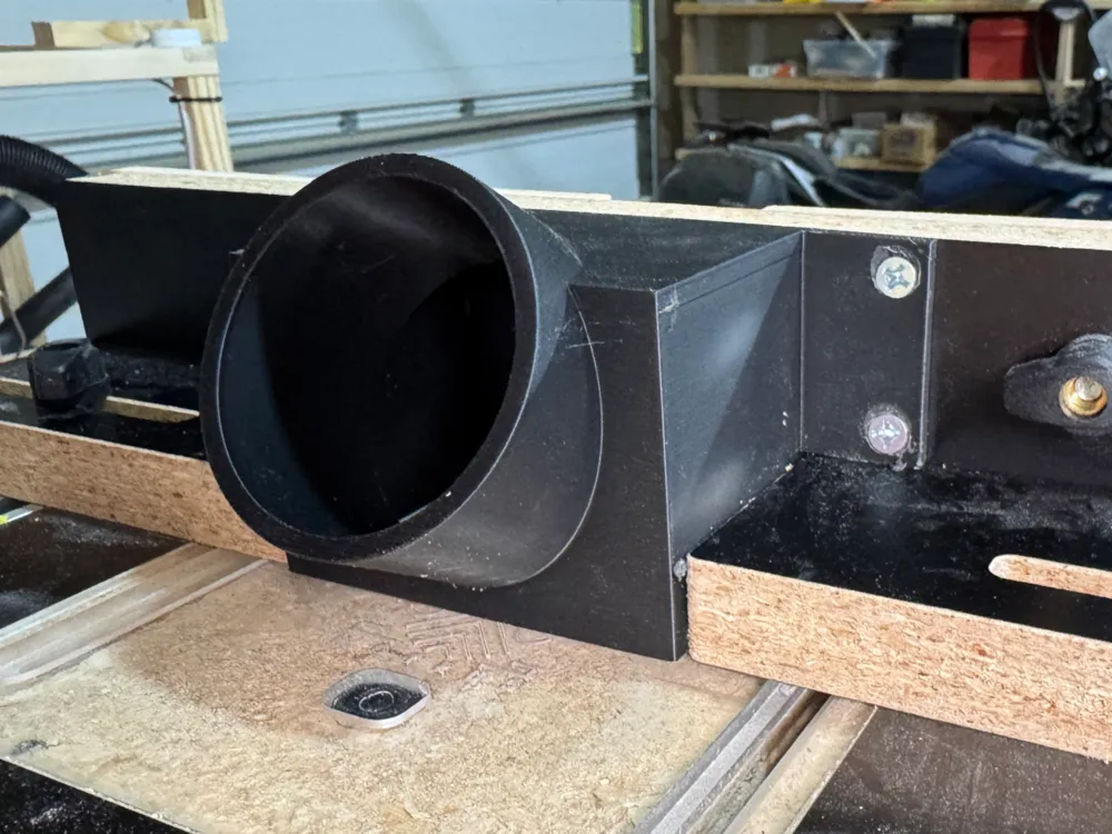 Vacuum Shroud for KM Tools Benchtop Router Table by coppit - MakerWorld