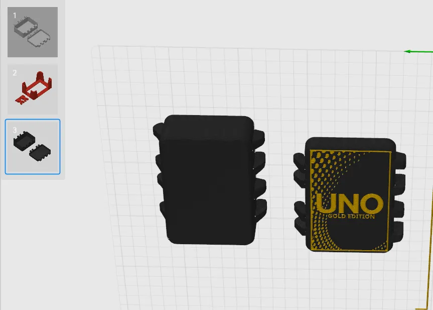 Uno 黄金版卡盒 - 卡扣锁 - 免费 3D 打印模型 - MakerWorld