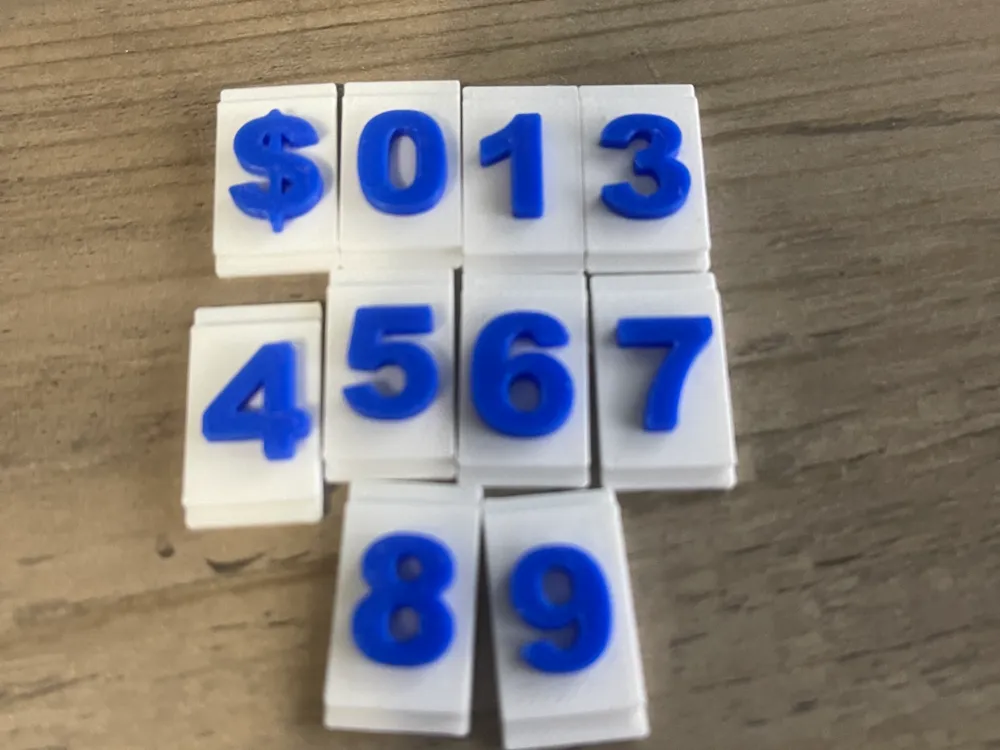 Card Stand Numbers Remixed by kingm2821 MakerWorld: Download Free 3D Models