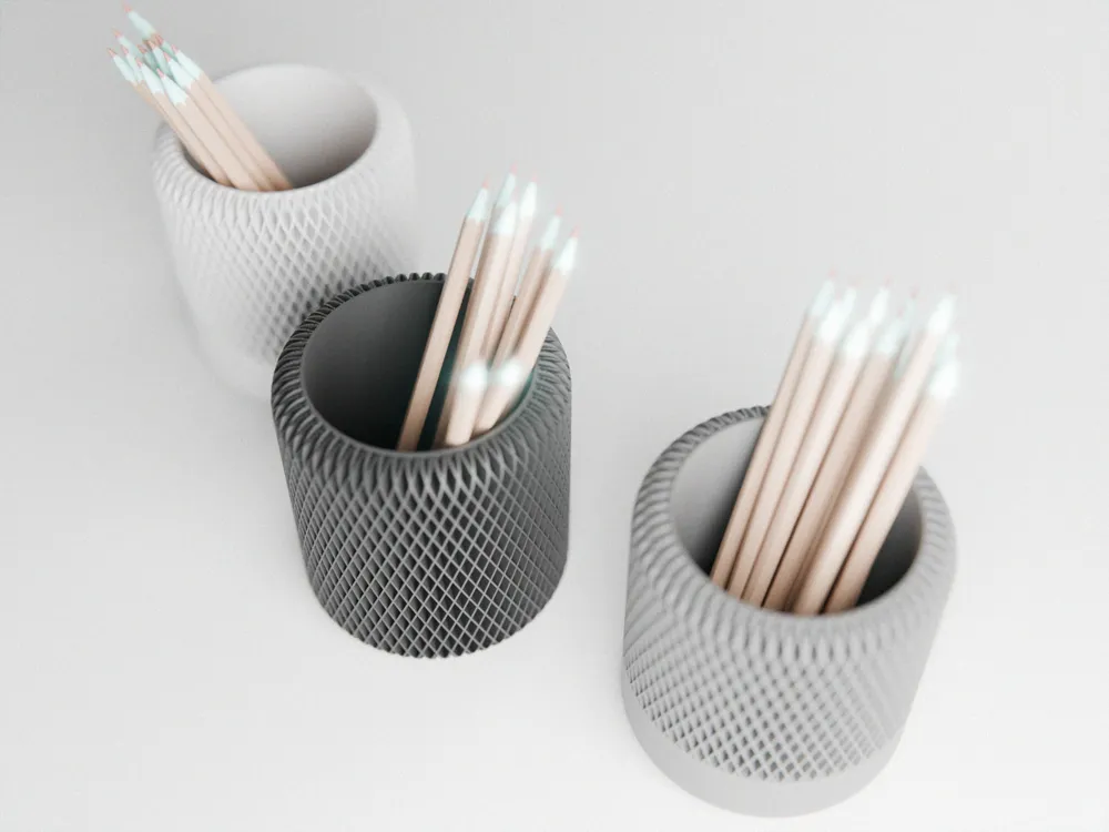 Modern Japandi Pencil Holder (3 versions) - Free 3D Print Model ...