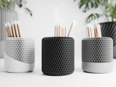 3d printed pen holder - MakerWorld