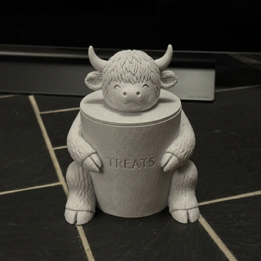 Cute Highland Cow Storage Jar - Free 3D Print Model - MakerWorld