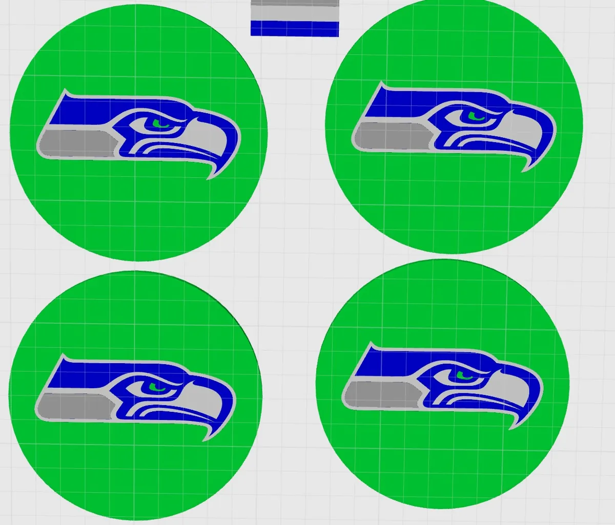 Juego de posavasos de los Seattle Seahawks - Modelo de impresión 3D ...