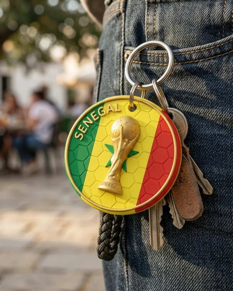Senegal World Cup Keychain - Free 3D Print Model - MakerWorld