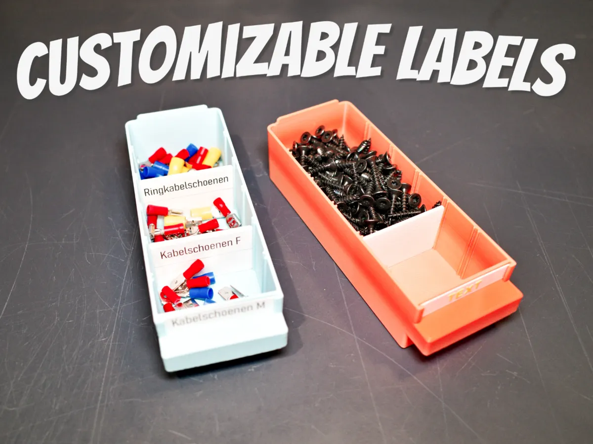 Raaco Drawer Bin 150-0 Bin Customizable Label - Free 3D Print Model ...
