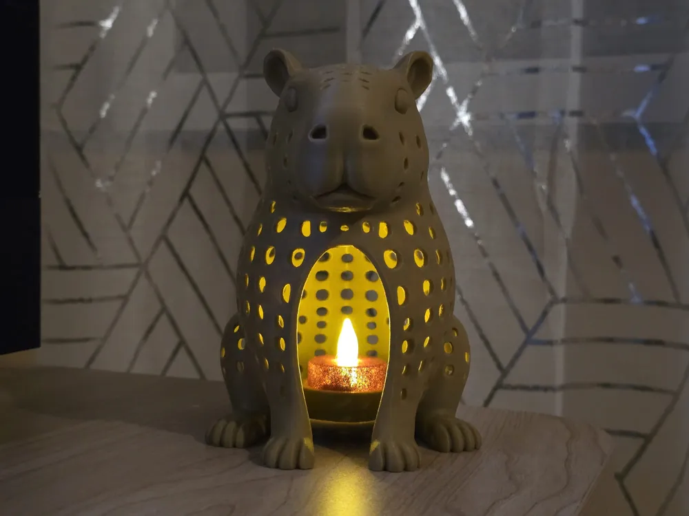 Capybara-Lampe mit LED-Teelicht - Free 3D Print Model - MakerWorld