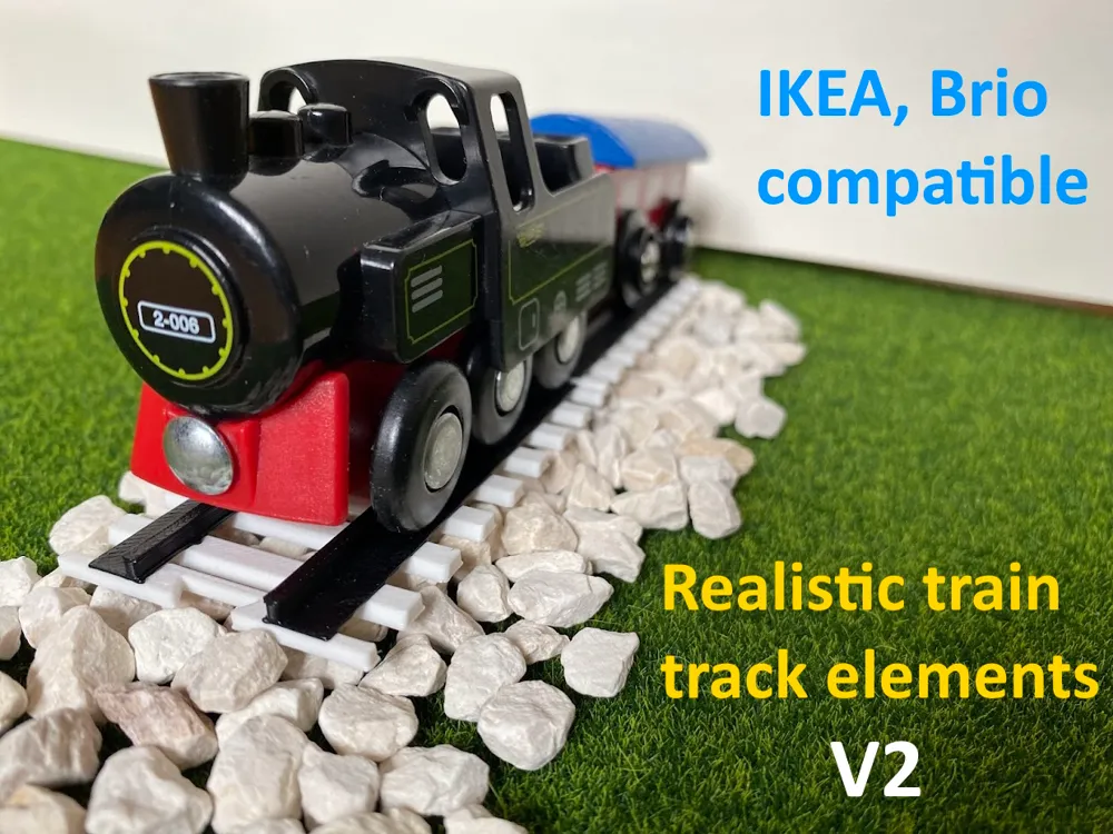 Realistic train track elements by markos - MakerWorld