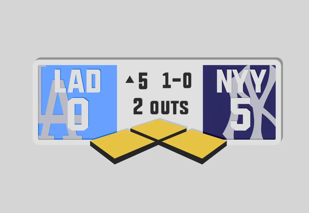 Dodgers 2024 World Series Scoreboard by Rome626 - MakerWorld