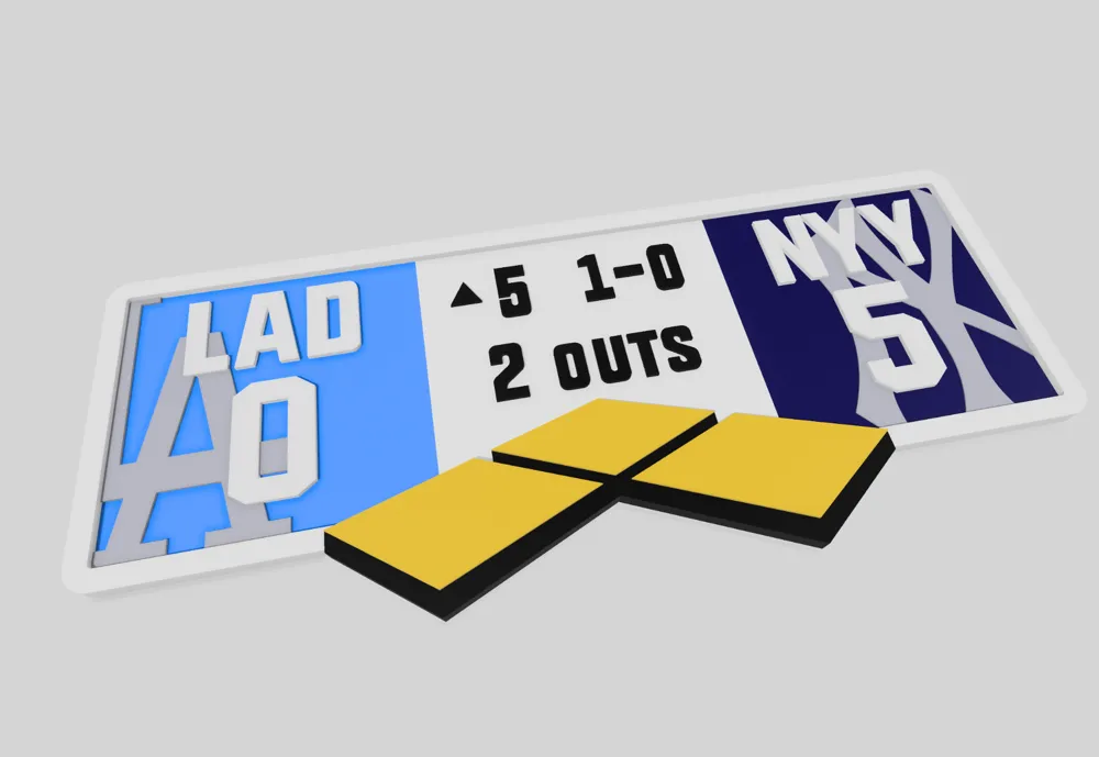 Dodgers 2024 World Series Scoreboard by Rome626 - MakerWorld