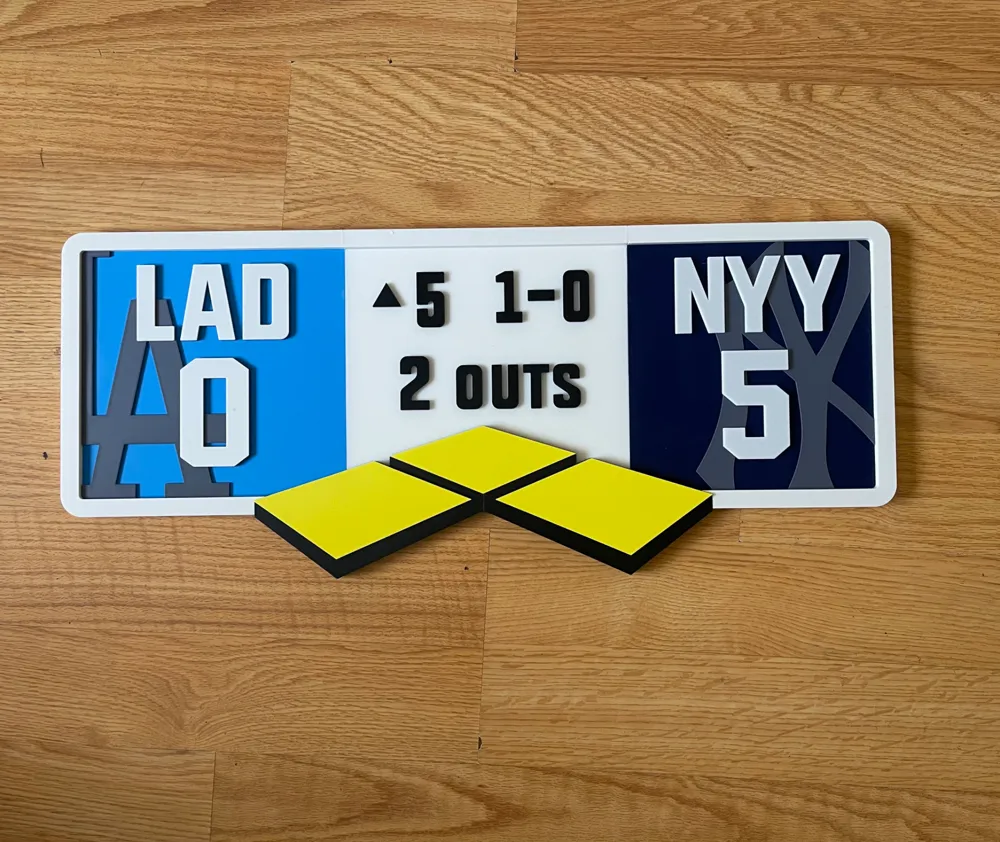 Dodgers 2024 World Series Scoreboard by Rome626 - MakerWorld