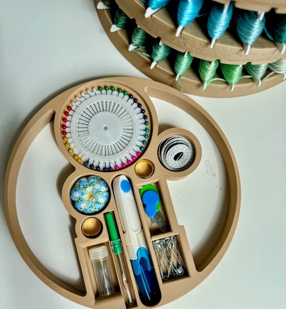 Embroidery giant spool organizer - Free 3D Print Model - MakerWorld
