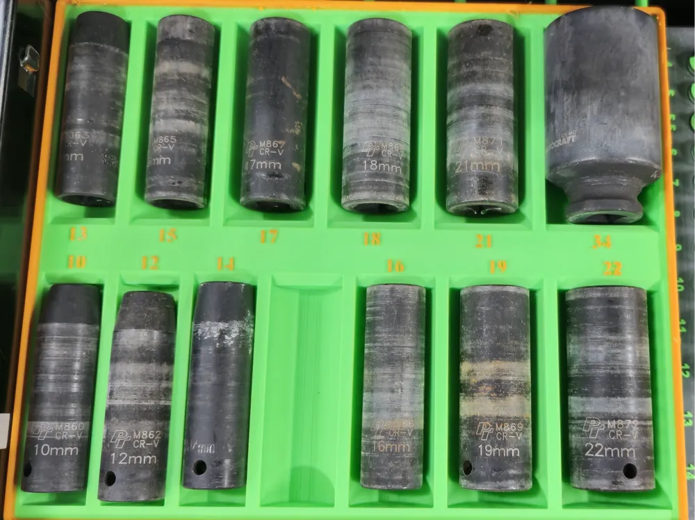 Gridfinity 5x6 Deep Socket SAE Metric Impact Stand Remixed by ...