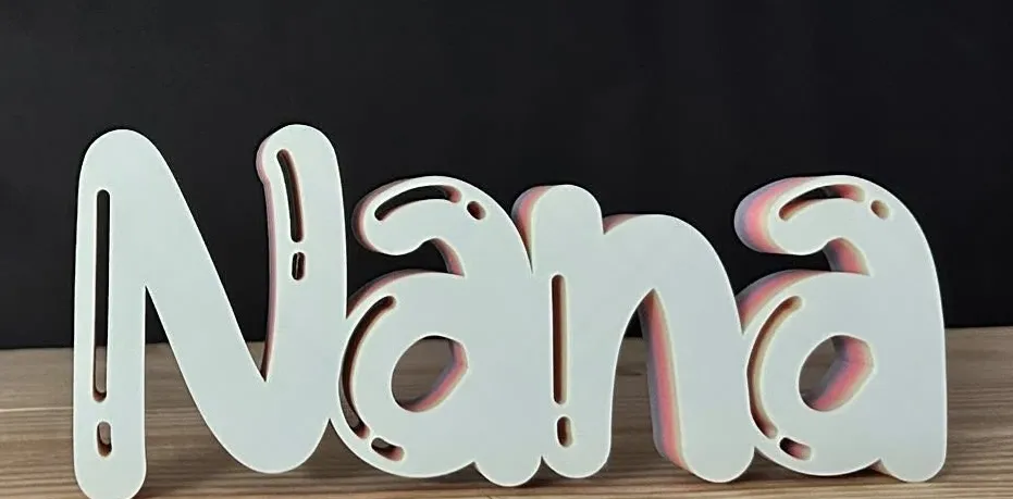 Nana Name Plate - Free 3D Print Model - MakerWorld
