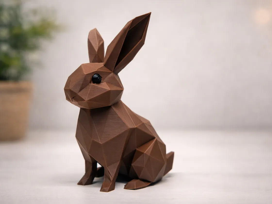Cute Easter bunny Low-Poly Easter Easter basket - Free 3D Print Model ...