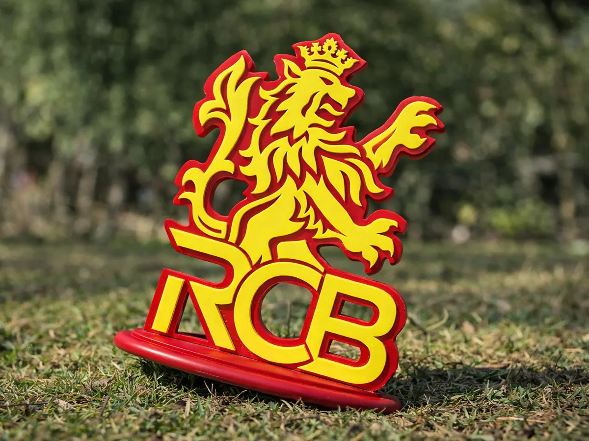 RCB Emblem with Base - Royal Challengers Bengaluru - Free 3D Print ...