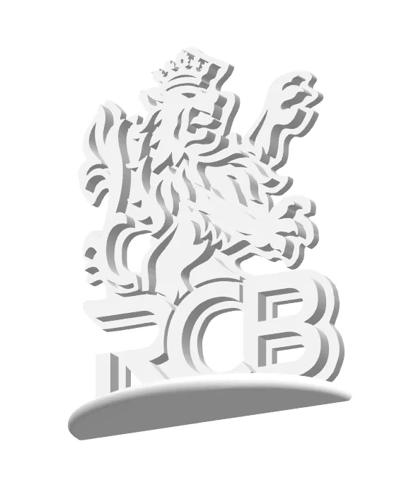 RCB Emblem with Base - Royal Challengers Bengaluru - Free 3D Print ...