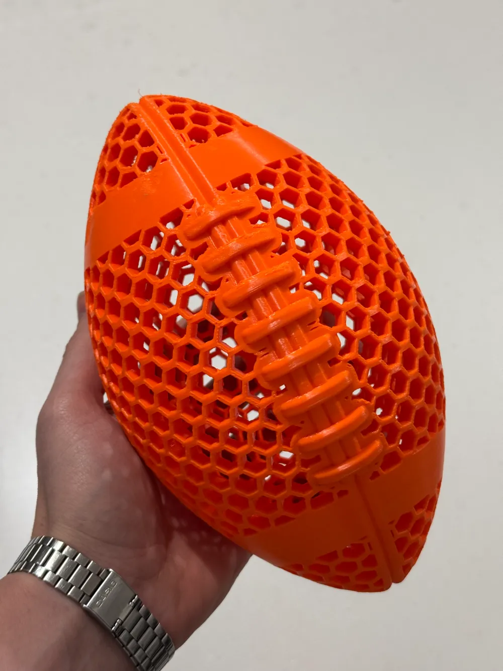 Airless Football with Display Stand - Free 3D Print Model - MakerWorld