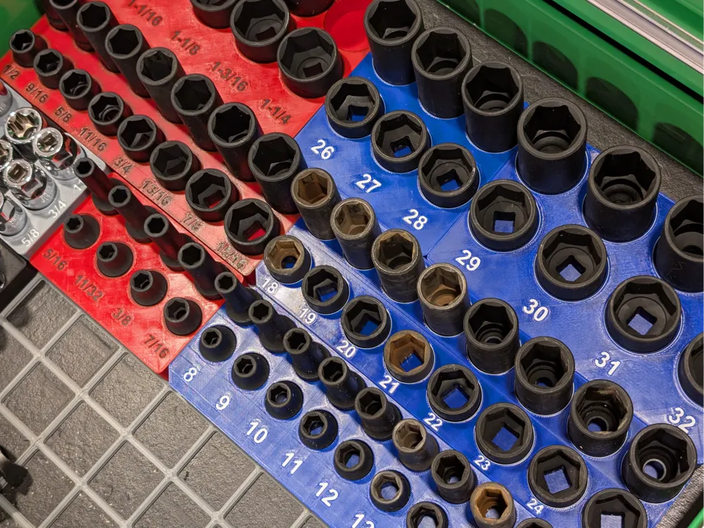 Gridfinity Organizers for 1/2" Socket Sets by zekesnack MakerWorld ...