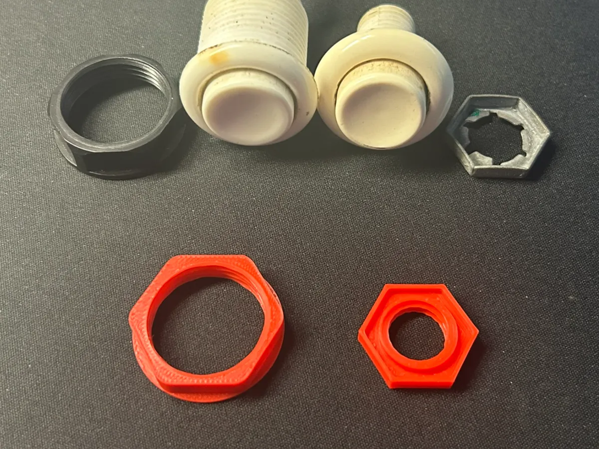 Nuts for Arcade / Pinball Buttons (28mm or leaf) - Free 3D Print Model ...