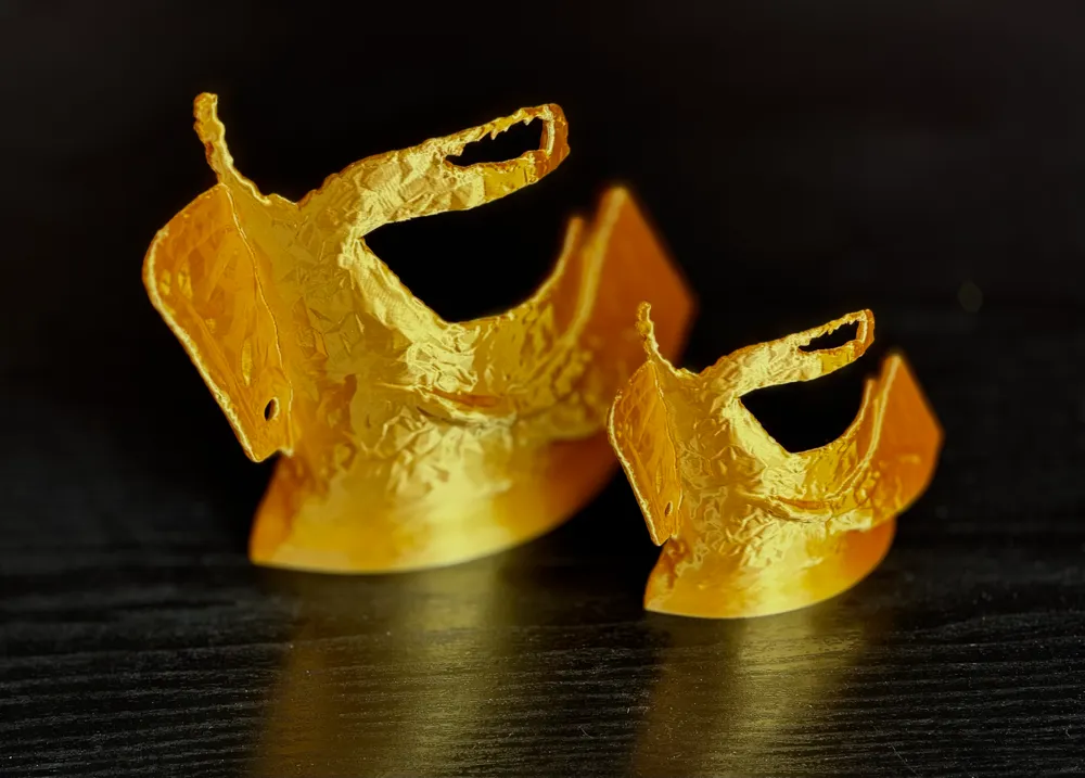 Sanxingdui half face gold mask 三星堆半脸黄金面具 by acwell - MakerWorld
