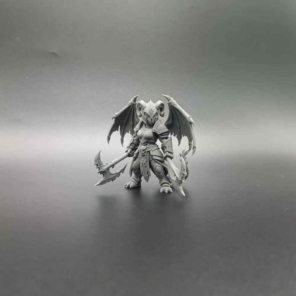 Female Dragonborn RPG - Chibi Dual Axe Warrior - Free 3D Print Model ...