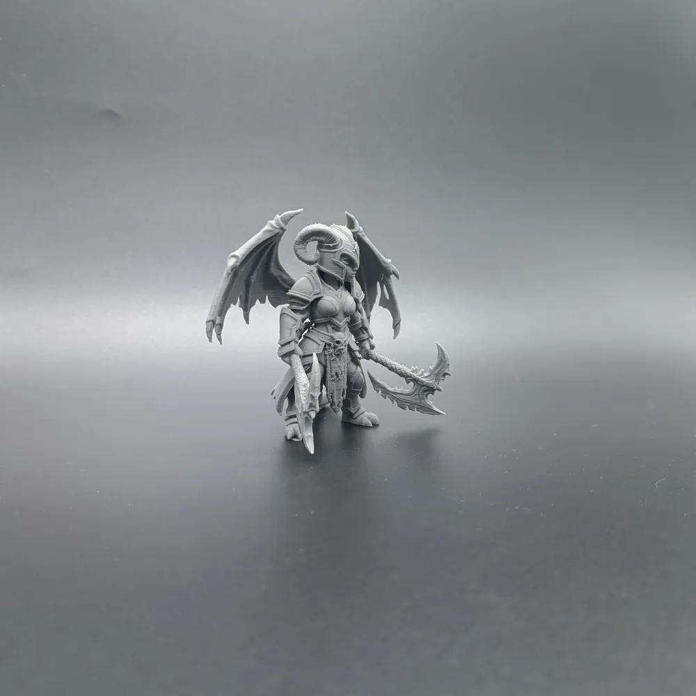 Female Dragonborn RPG - Chibi Dual Axe Warrior - Free 3D Print Model ...