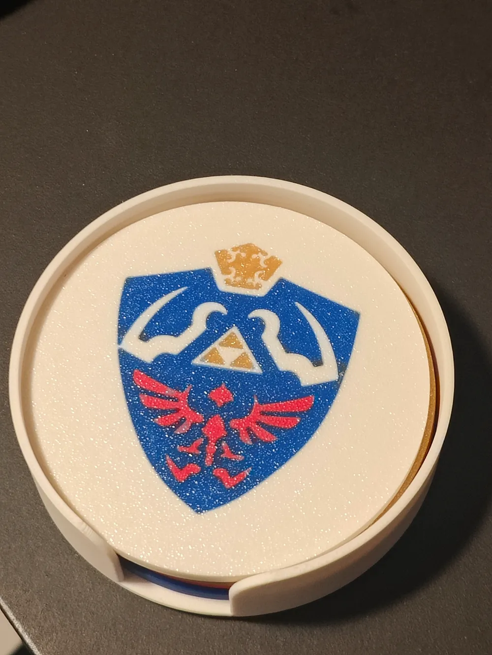 Zelda Hylian Shield Coaster by Demmacs - MakerWorld