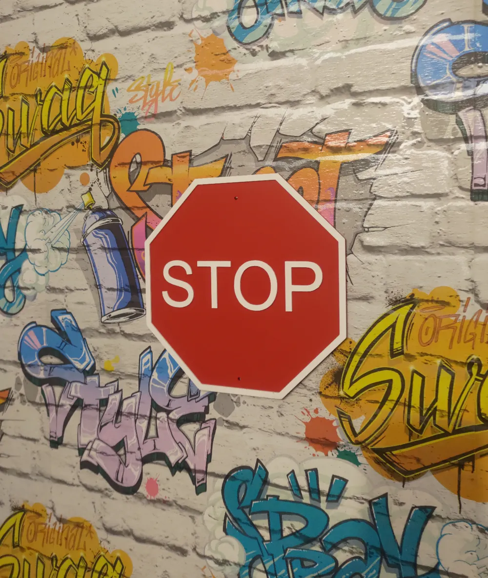 Stop Sign Wall Mount (25cm) - Free 3D Print Model - MakerWorld