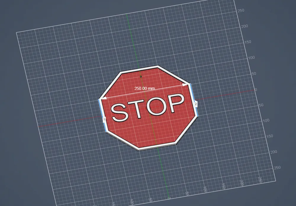 Stop Sign Wall Mount (25cm) - Free 3D Print Model - MakerWorld