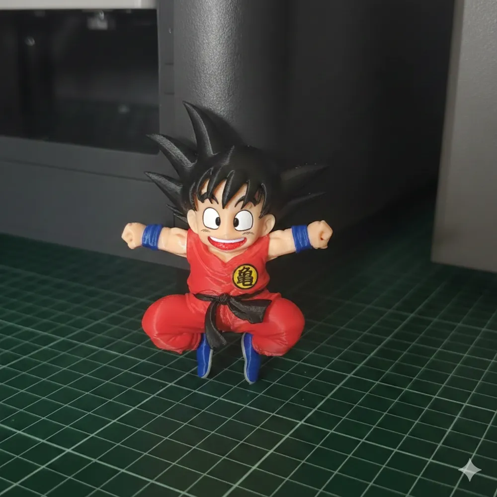 Goku jump with base or no base - Free 3D Print Model - MakerWorld