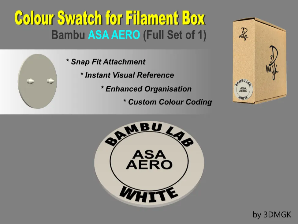Filament Sample Box - Bambu ASA AERO by 3DMGK - MakerWorld