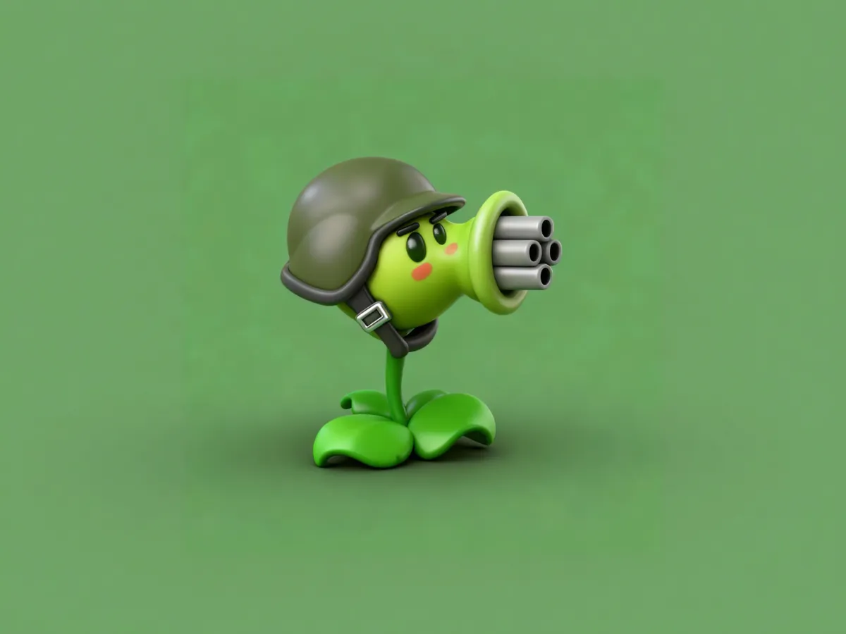 Machine Gun Shooter - Plants vs. Zombies Almanac - Children's Coloring ...