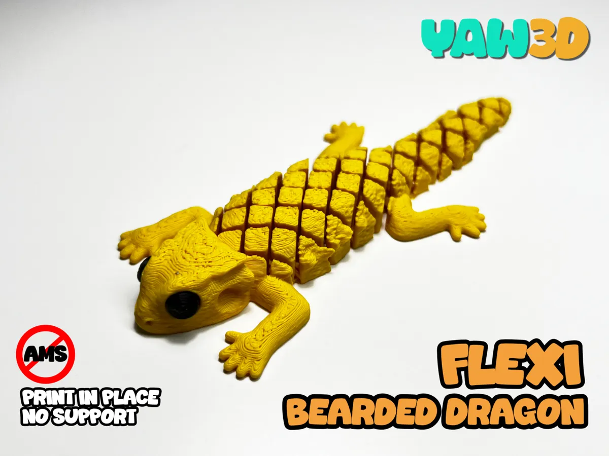 Flexi Bearded Dragon - Free 3D Print Model - MakerWorld