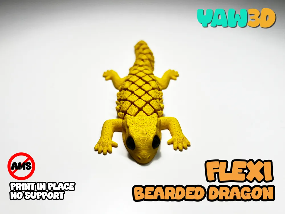 Flexi Bearded Dragon - Free 3D Print Model - MakerWorld