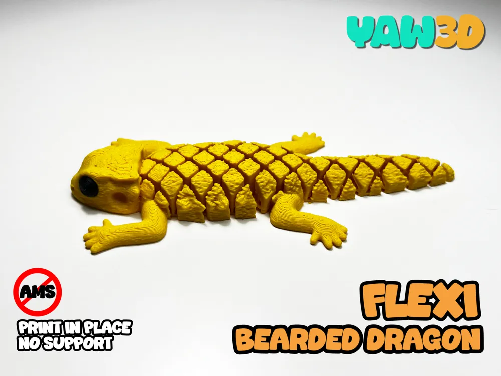 Flexi Bearded Dragon - Free 3D Print Model - MakerWorld