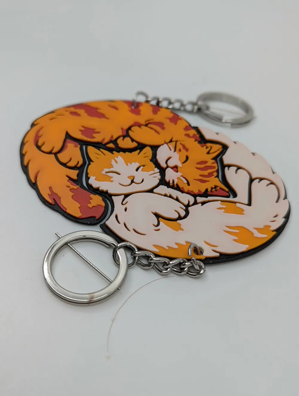 Interlocking Sleeping Cats Keychain Set Kitty Pair - Free 3D Print ...