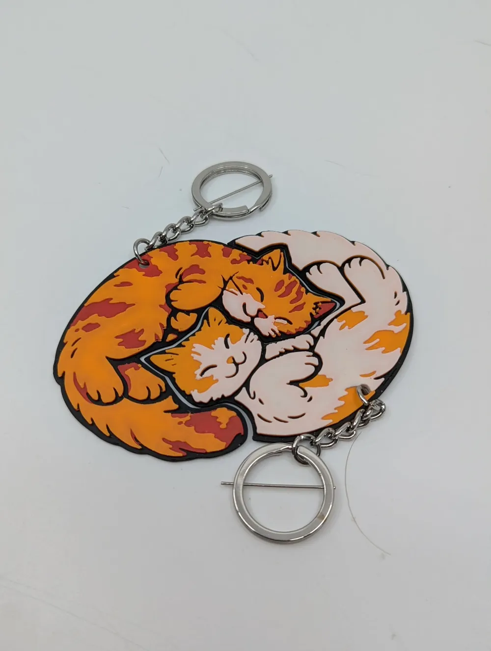 Interlocking Sleeping Cats Keychain Set Kitty Pair - Free 3D Print ...