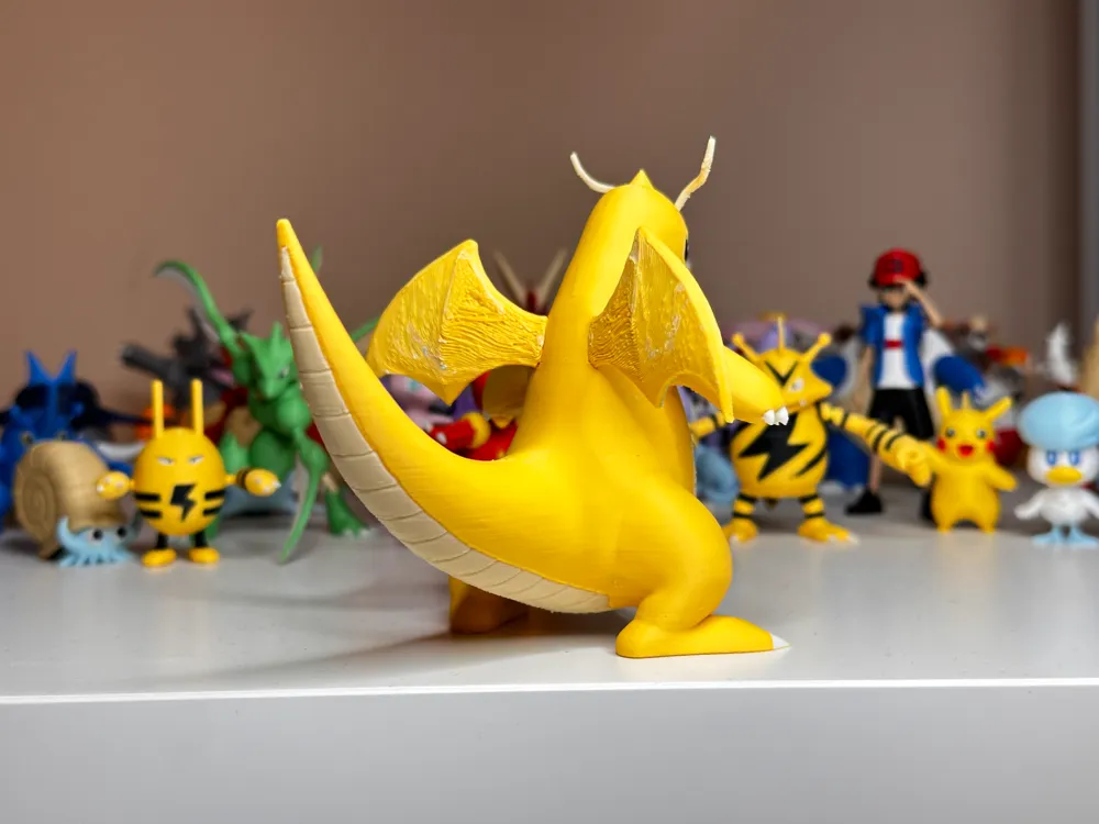 Dragonite (Pokemon) Multiparts 95mm Tall - Free 3D Print Model - MakerWorld