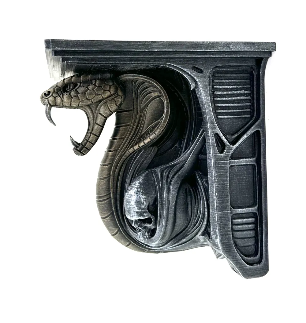 Cobra Skull Shelf - wall hanging shelf/corbel - Free 3D Print Model ...