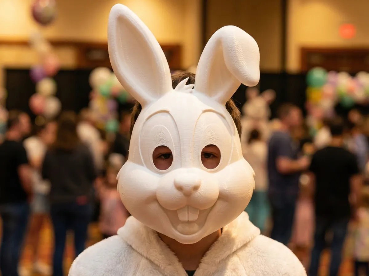 Easter Bunny Mask - Free 3D Print Model - MakerWorld