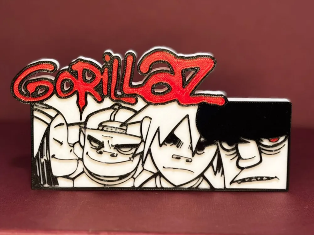 Gorillaz Sign - Free 3D Print Model - MakerWorld