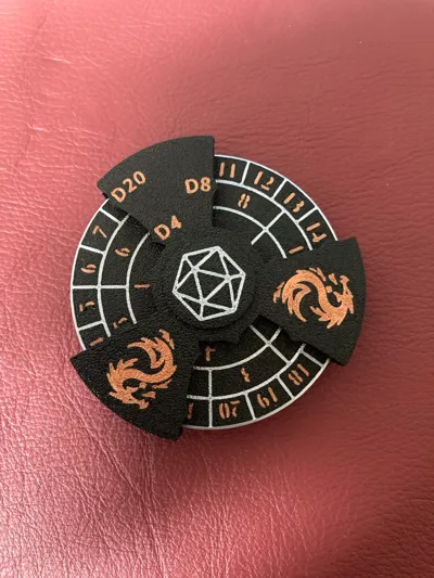 Dice fidget spinner for roleplay (DandD) by knutsel_corner MakerWorld ...