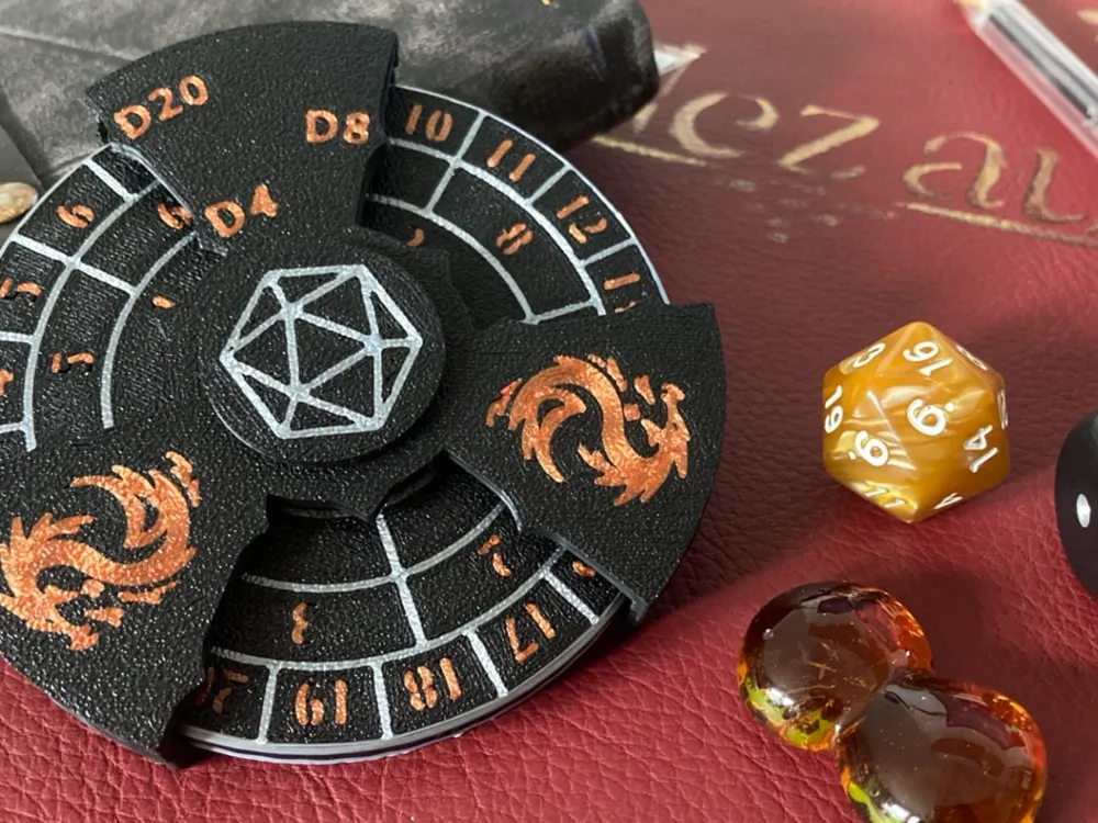 Dice fidget spinner for roleplay (DandD) by knutsel_corner MakerWorld ...