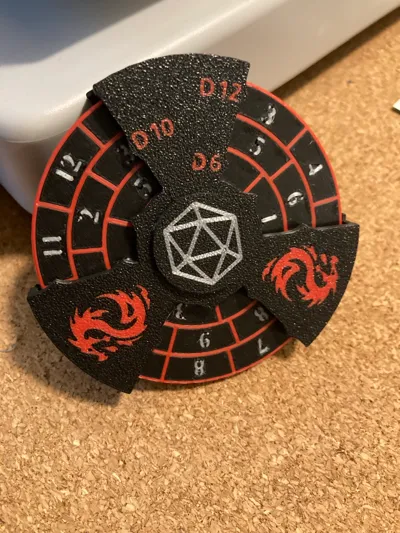Dice fidget spinner for roleplay (DandD) by knutsel_corner MakerWorld ...
