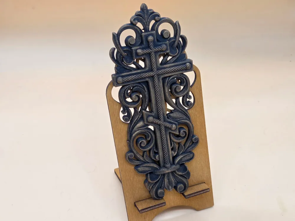Ornamental Wall Cross Relief Embellishment - Free 3D Print Model ...