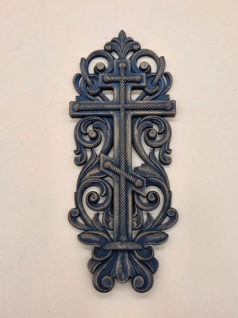 Ornamental Wall Cross Relief Embellishment - Free 3D Print Model ...