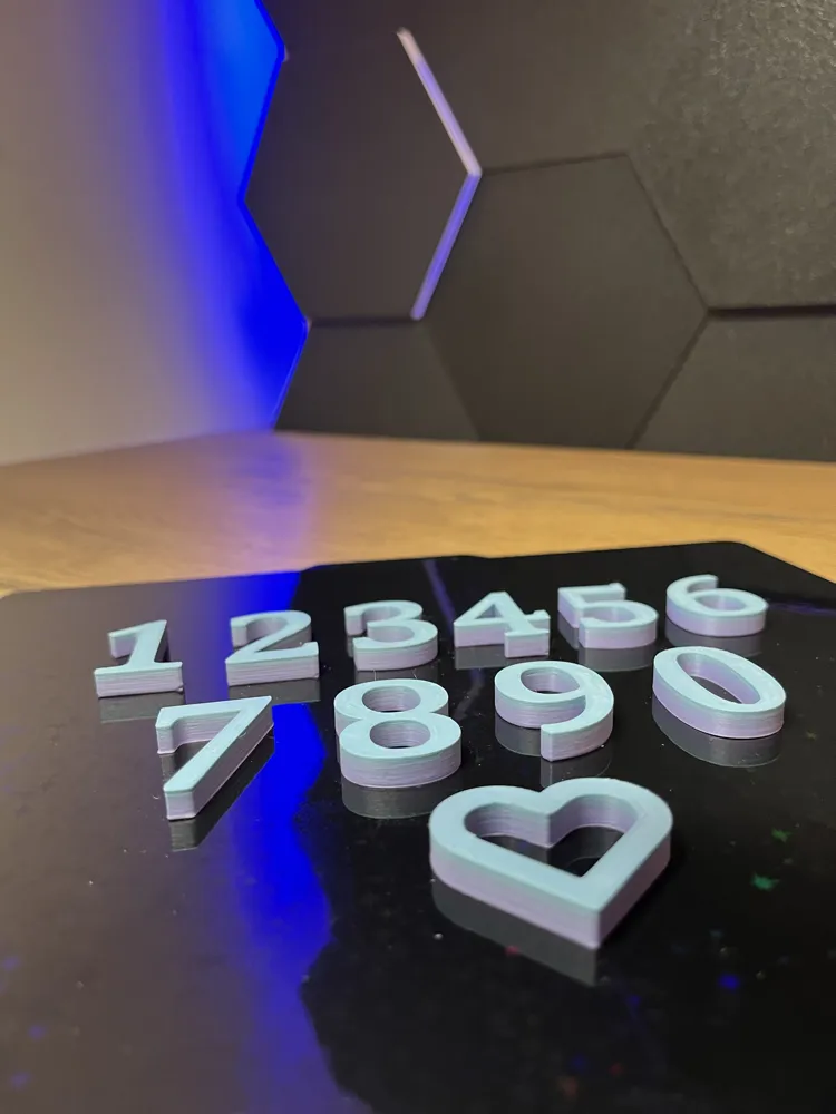 Decorative numbers 0-9 scalable for gifts, celebrations - Free 3D Print ...