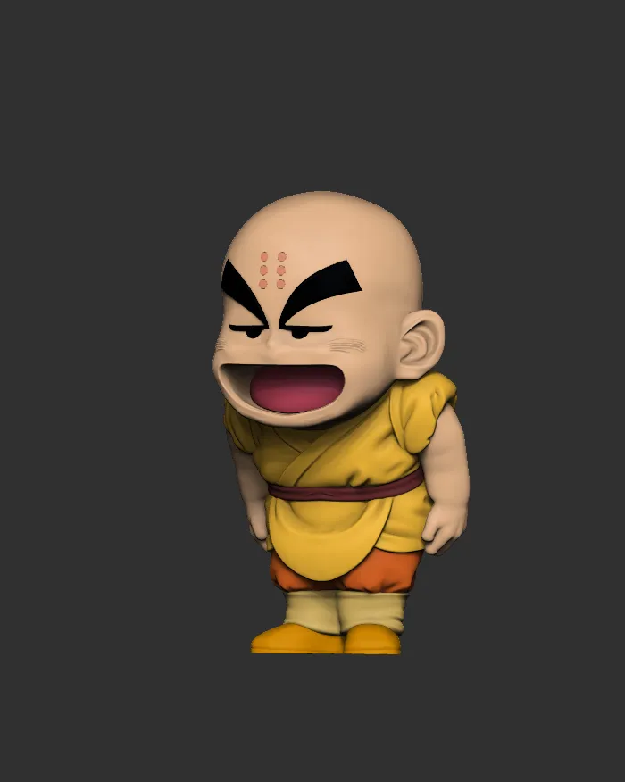Krillin di Dragon Ball (Parti Separate) - Modello di stampa 3D gratuito ...
