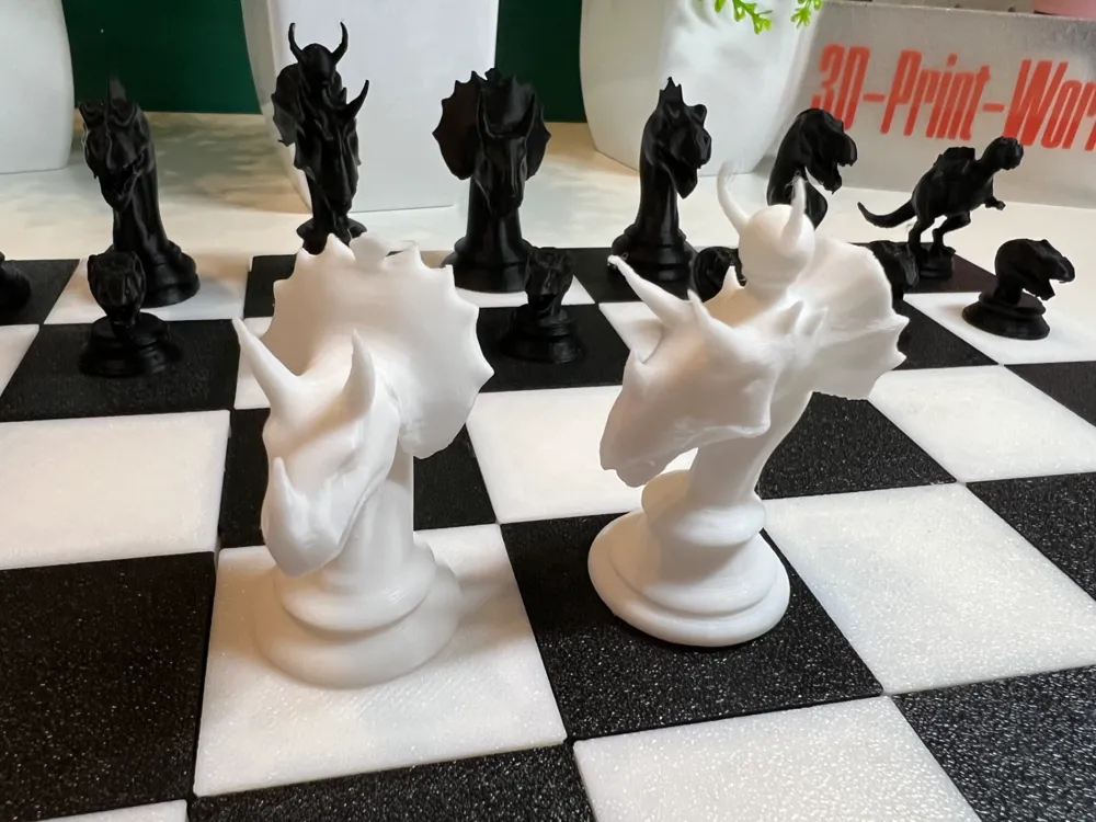 Dinosaur Chess - A Prehistoric Twist on the Game - Free 3D Print Model ...